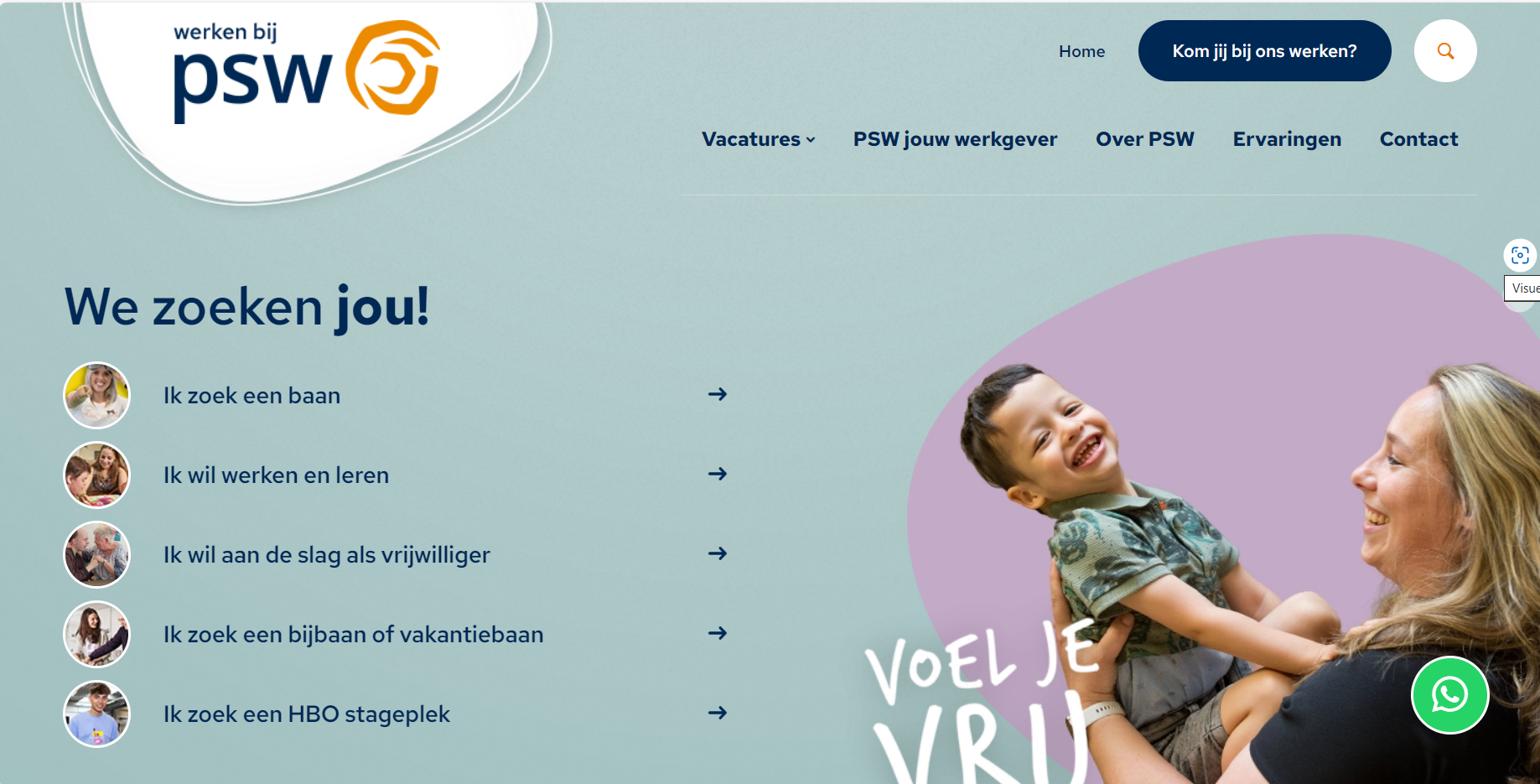 Nieuwe WerkenbijPSW website - PSW